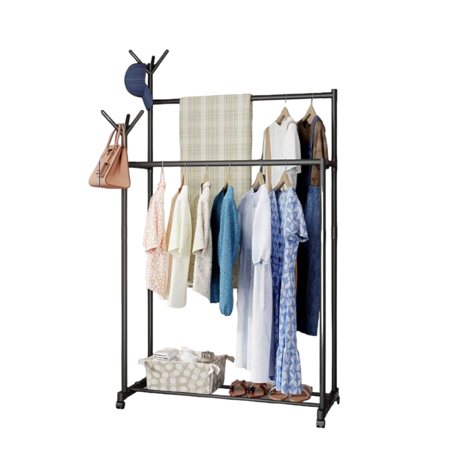 Percheros de metal de pie con ruedas - EnKasa – enkasa.pe