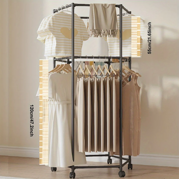 Percheros de metal de pie con ruedas - EnKasa – enkasa.pe